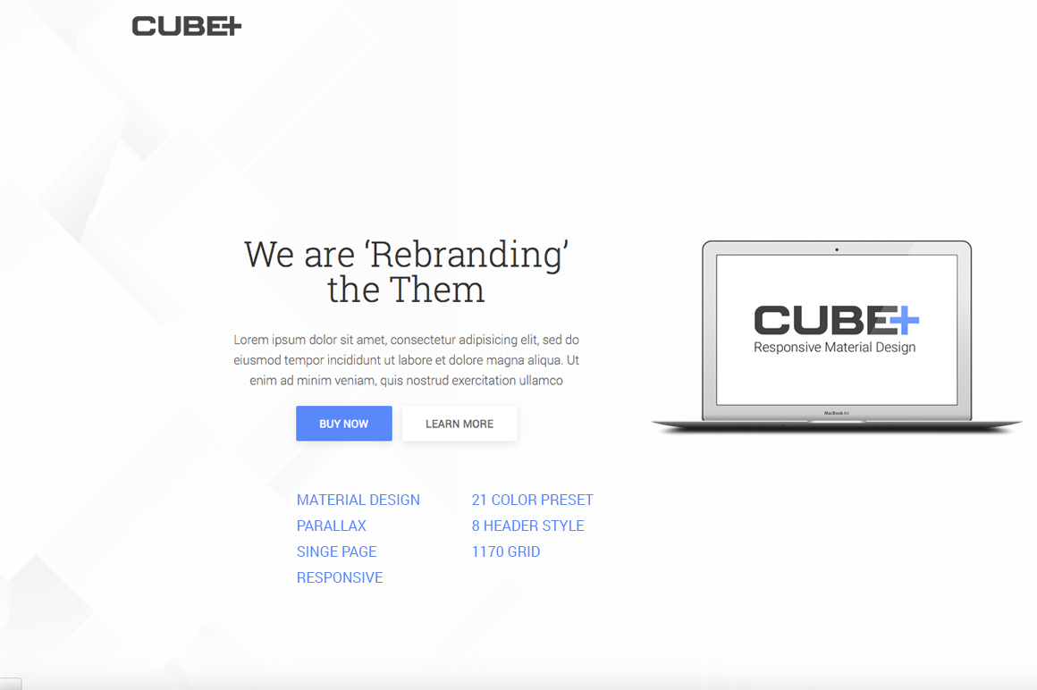 CubePlus HTML5 Responsive Template, a Bootstrap Template by PixelCoder