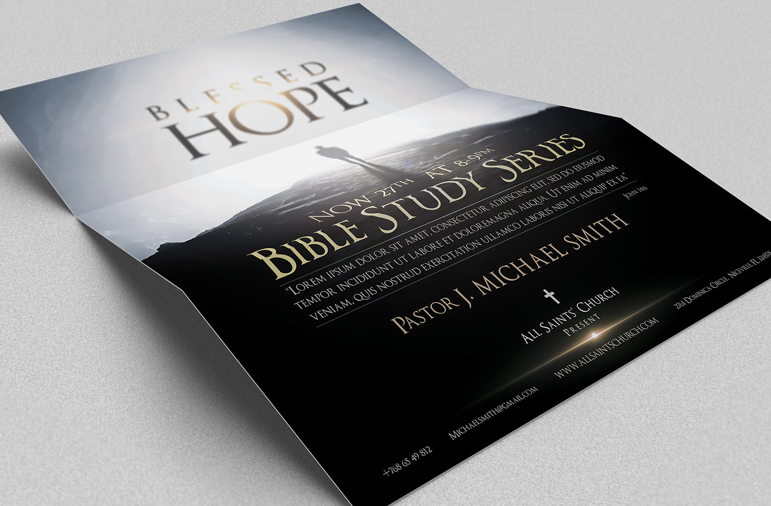Blessed Hope Church Flyer, a Flyer Template by CREATIVE DUDE