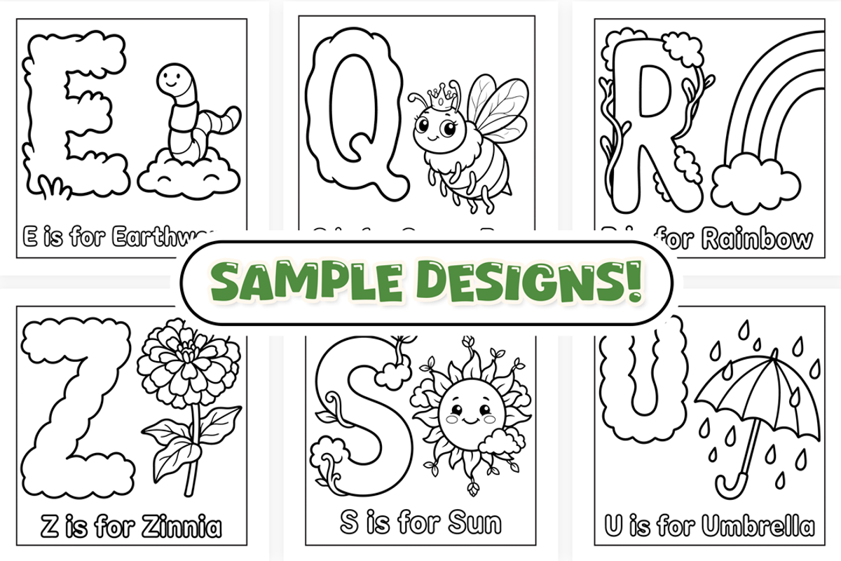 Spring ABC Coloring Book