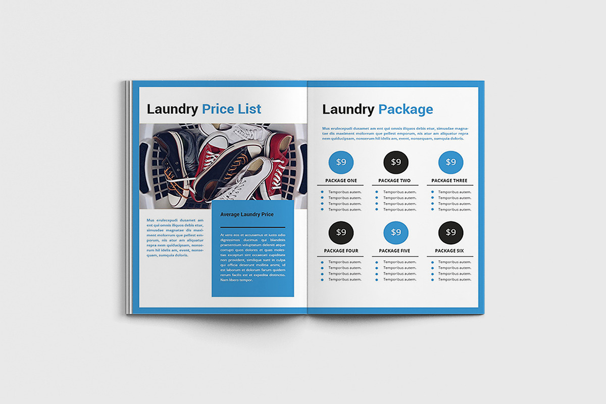 Cleany - A4 Laundry Brochure, a Brochure Template by StringLabs