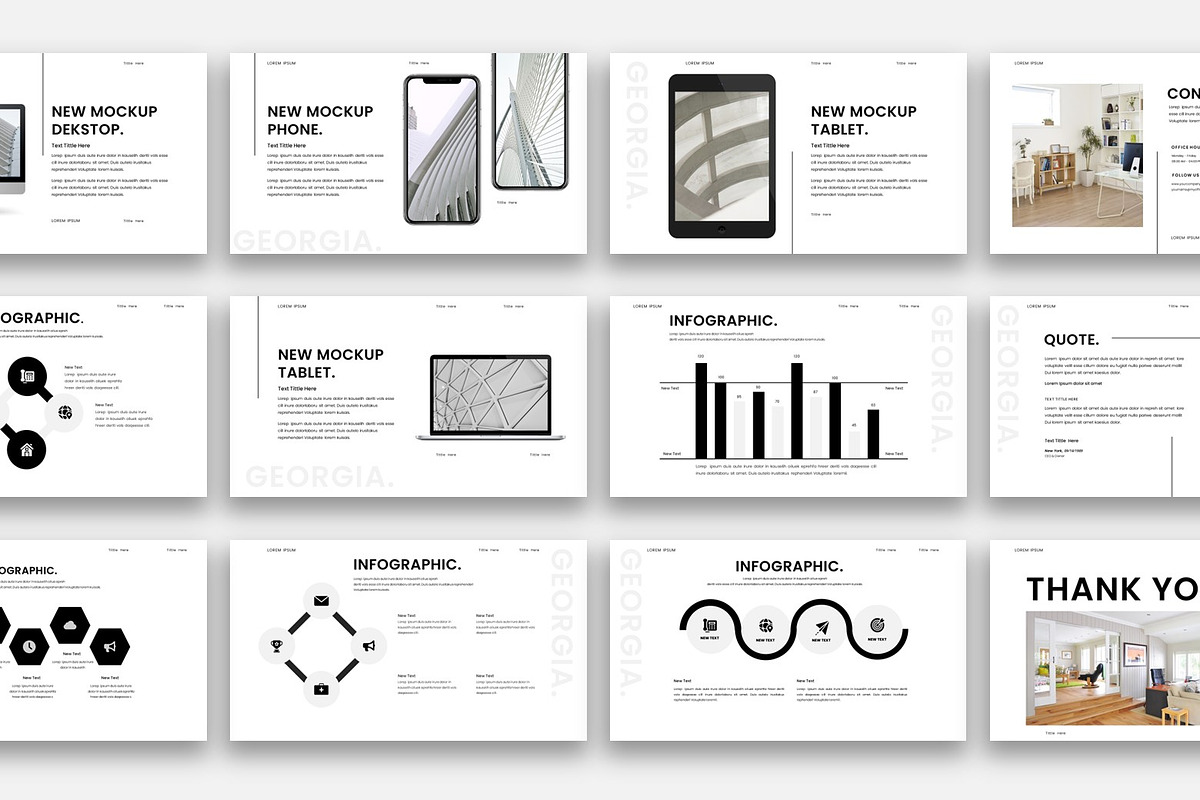 GEORGIA - PowerPoint Template, a Presentation Template by kreatifreya