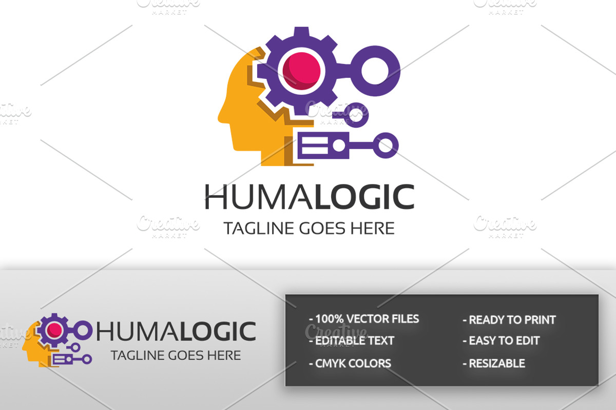 Human Logic Logo, a Branding & Logo Template by Design_Planet
