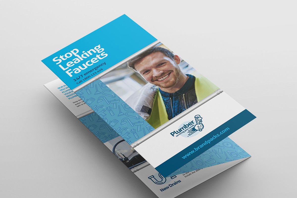 Plumbing Service Brochure Template, a Brochure Template by BrandPacks