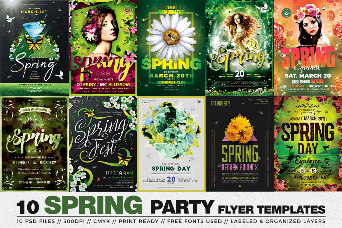 Spring Event Flyer Template PSD Design
