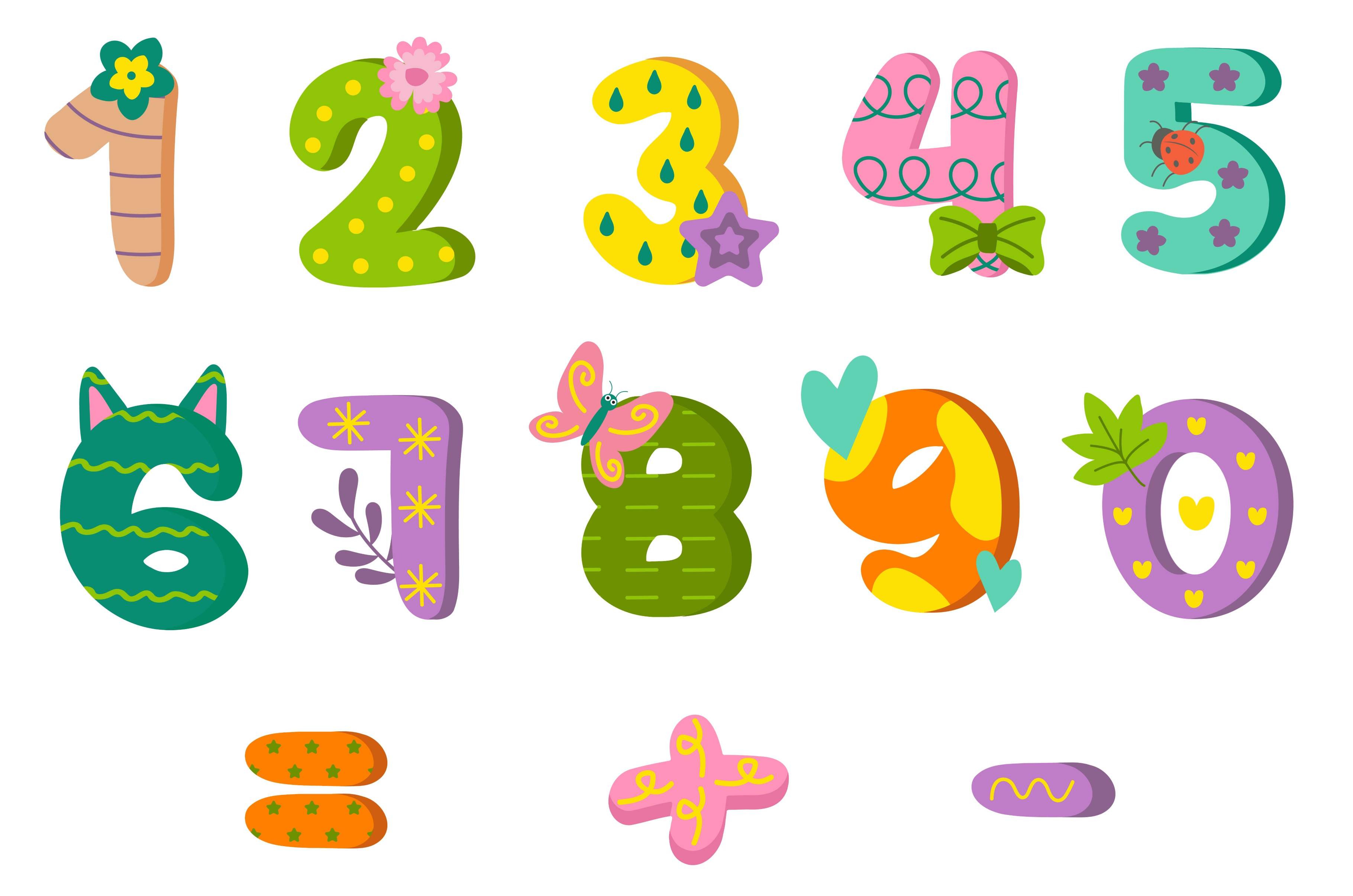 Numbers illustration in flat design, an Object Illustration by Dessign ...