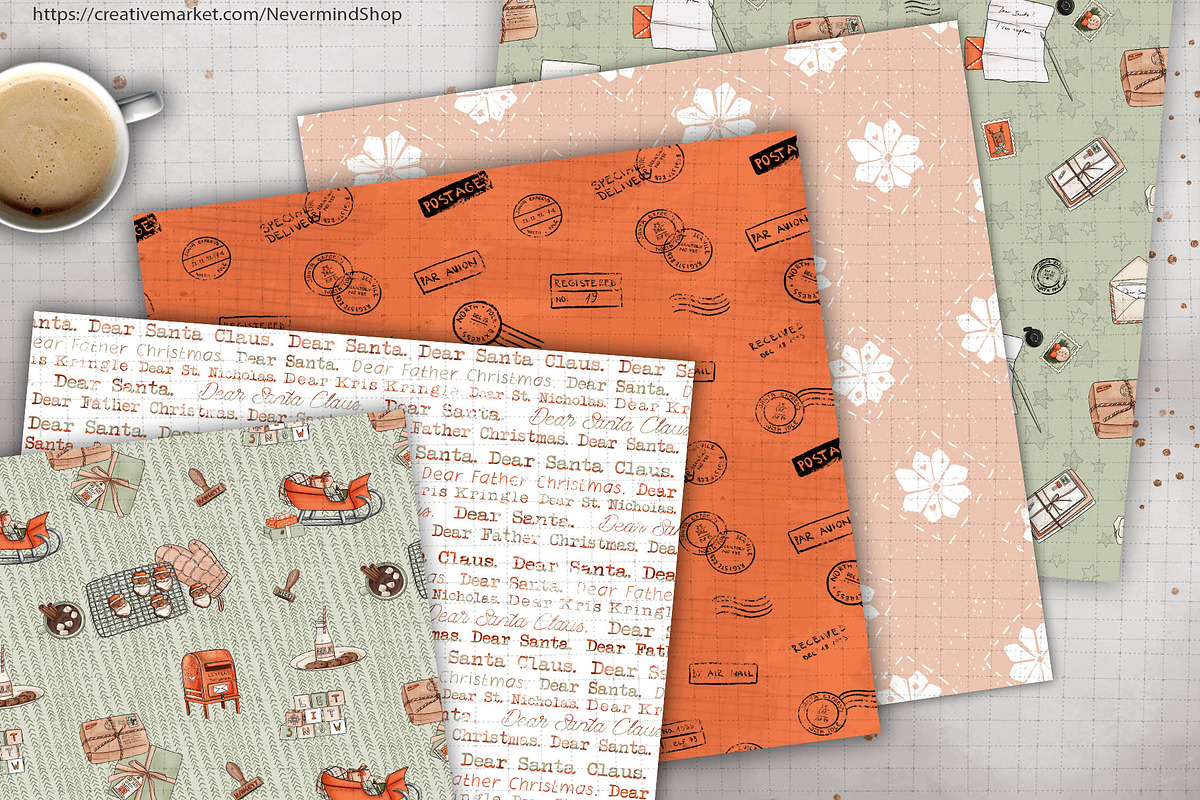 Christmas dear santa seamless paper, a Pattern Graphic by Nevermind ...