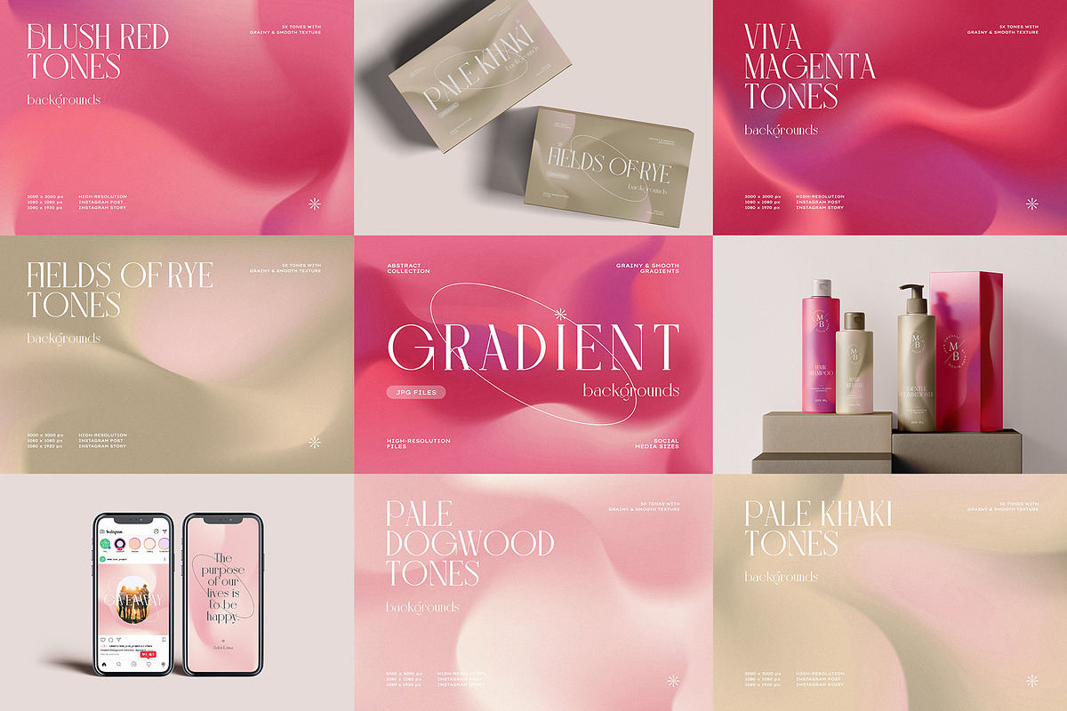 Grainy Gradient Texture Bundle