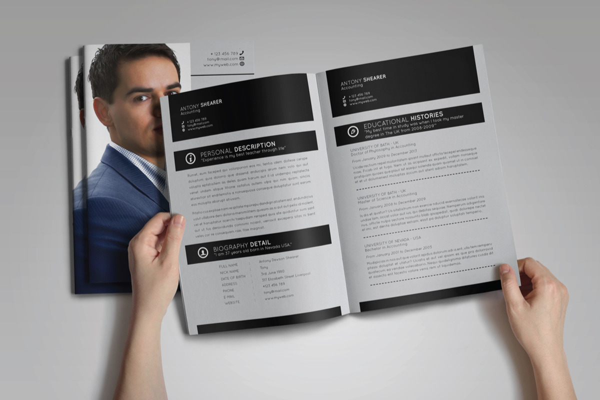 Booklet Resume Template, a Resume Template by voryu