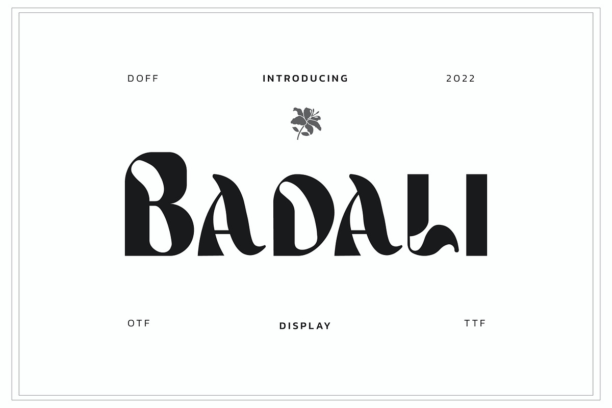 Badali Display Typeface, a Serif Font by infernostudio3