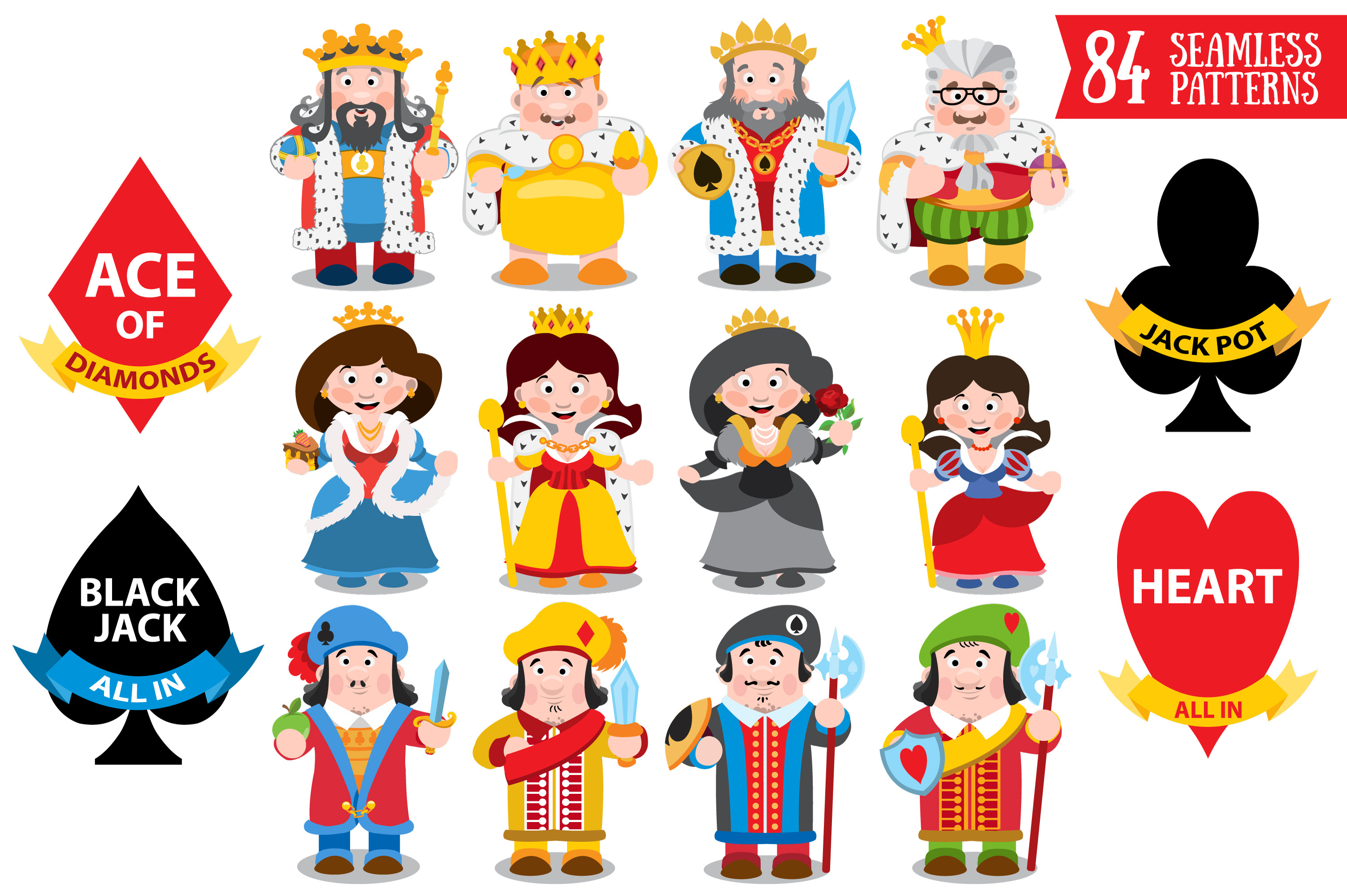 Card Characters and patterns., a Texture Graphic by It's Time to ...