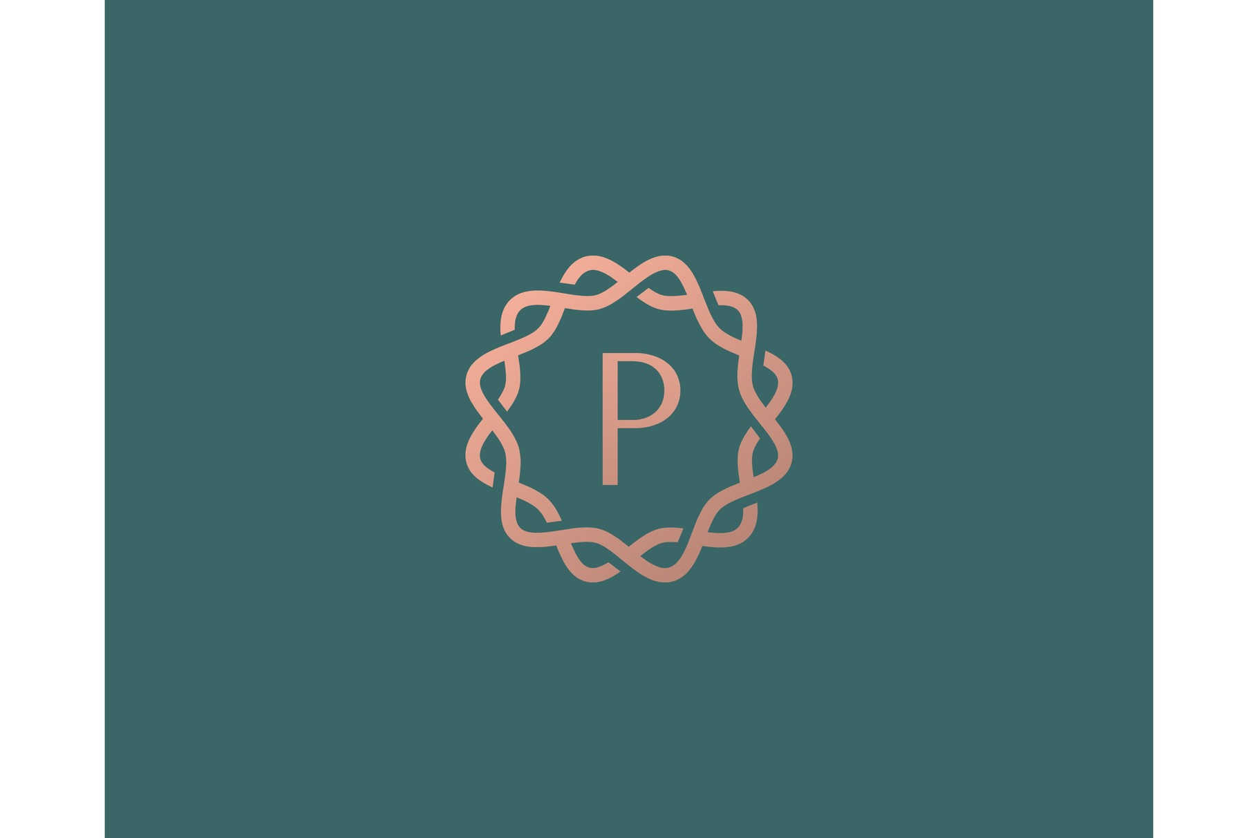 Abstract linear monogram letter P, a Branding & Logo Template by Bureau