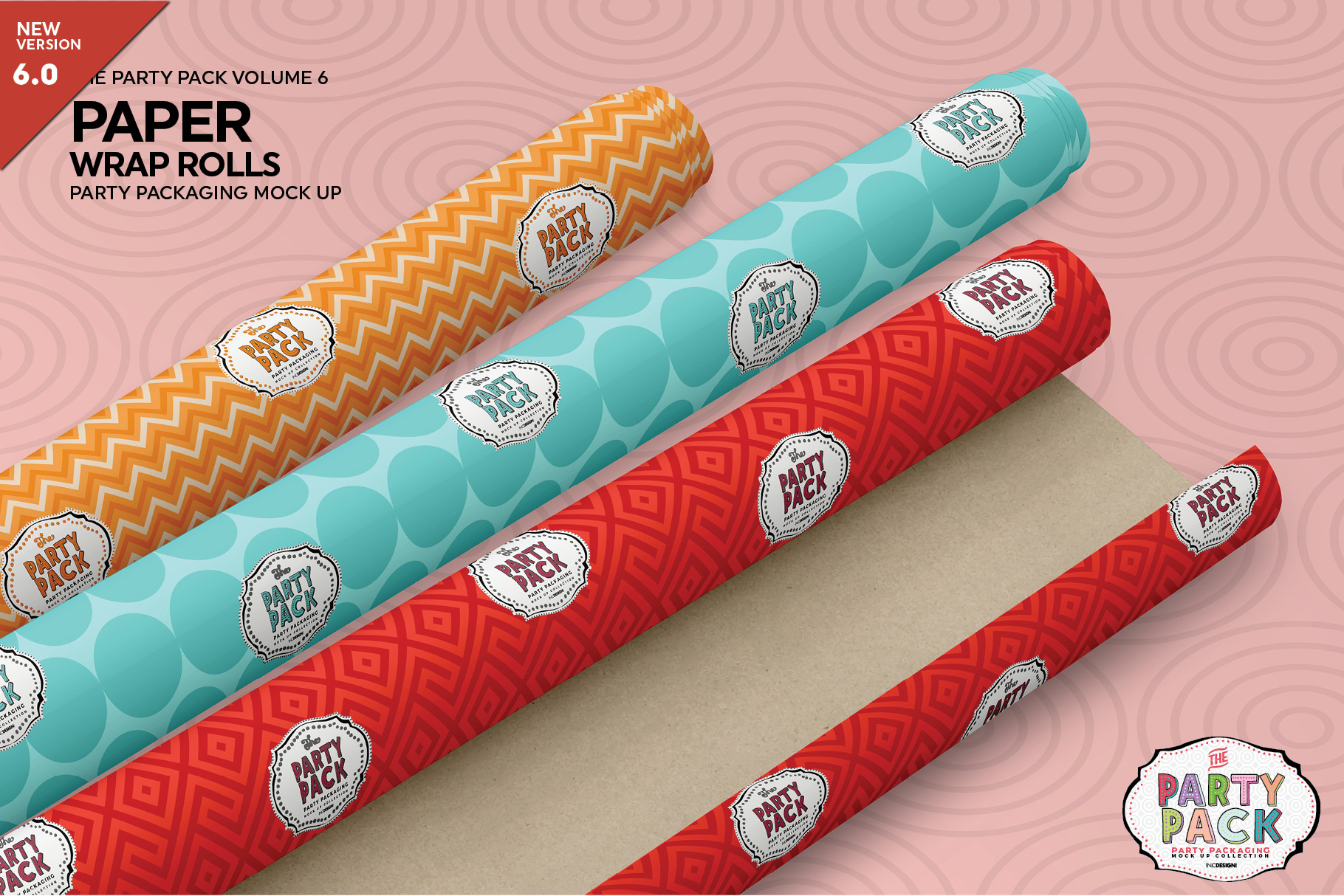 Paper Wrapper Rolls Mockup, a Product Mockup by INCDesign