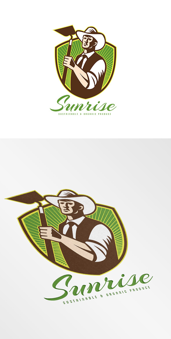 Sunrise Organic Farm Produce Logo, a Branding & Logo Template by ...