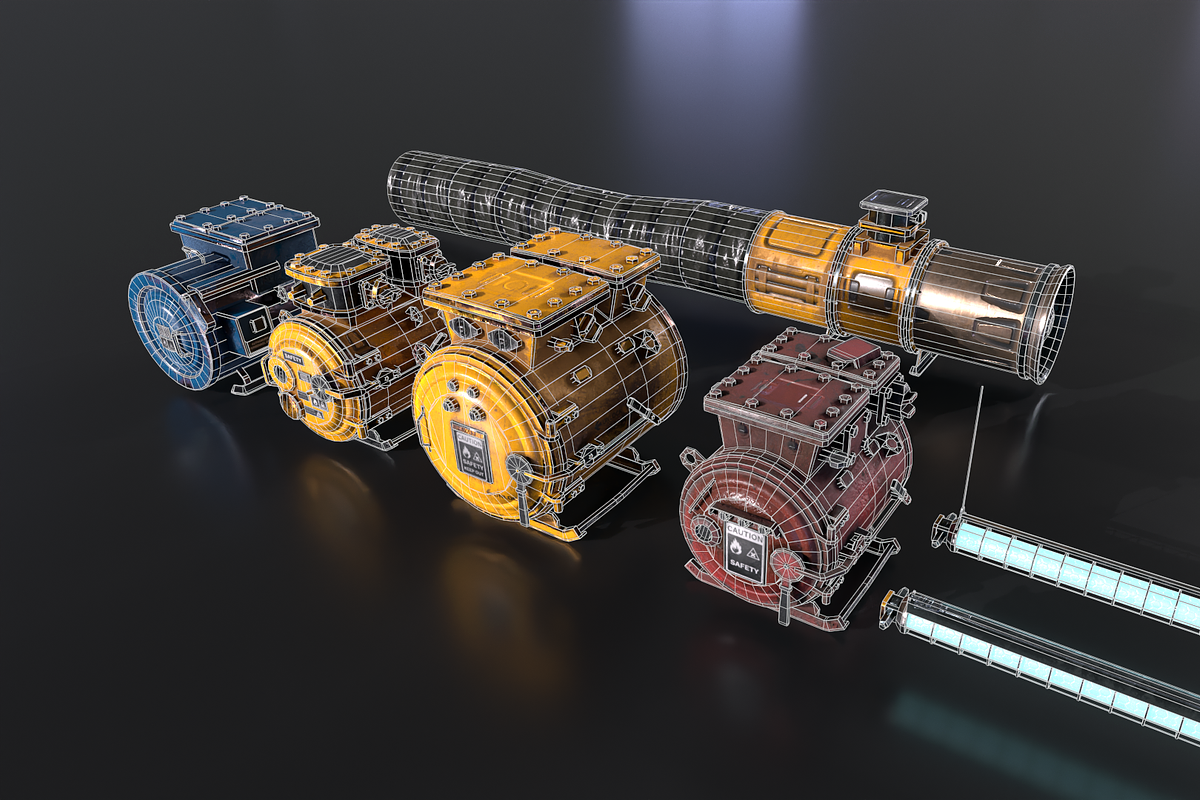 Mine Props Industrial | Creative Market