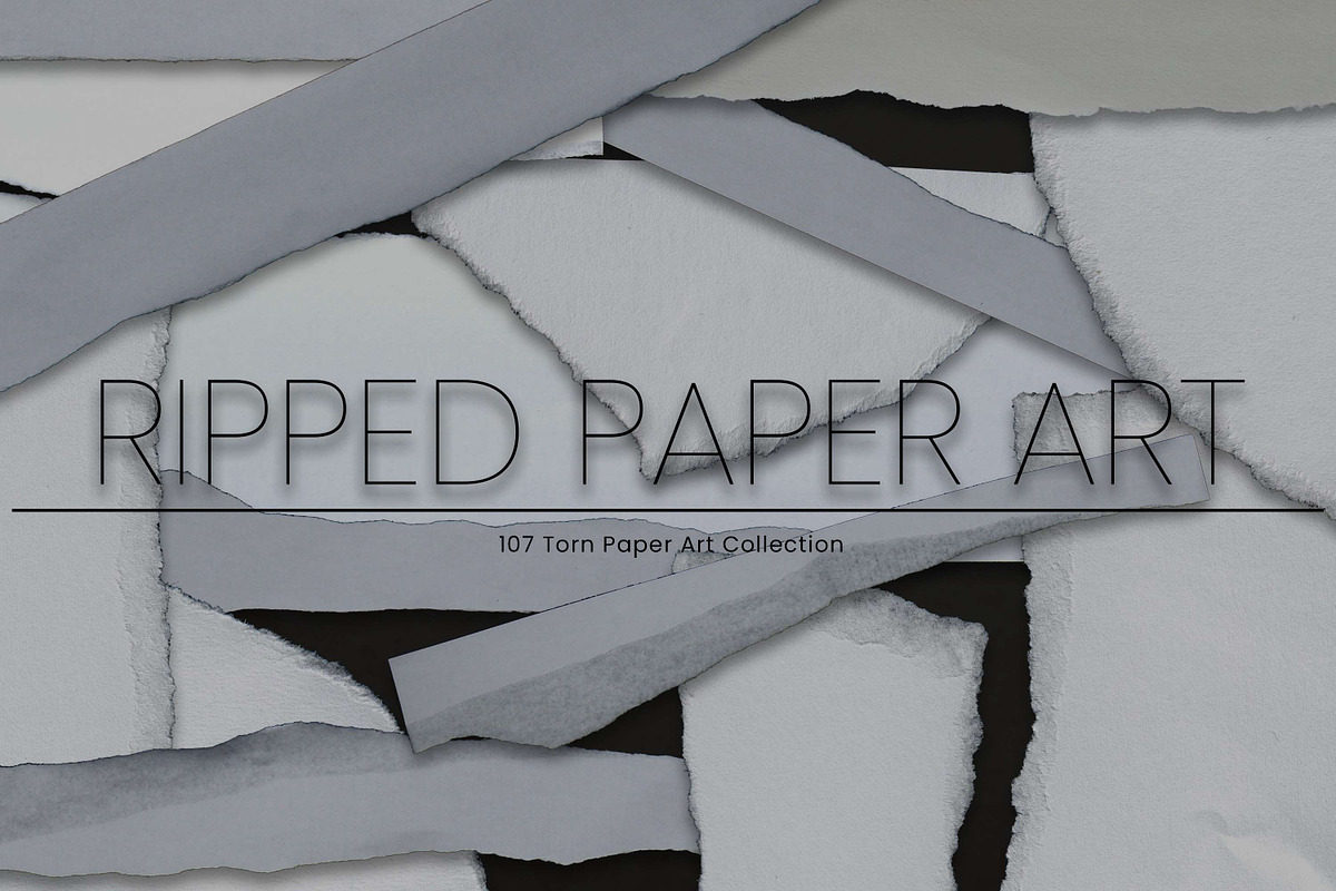 107 Torn Paper Art Collection