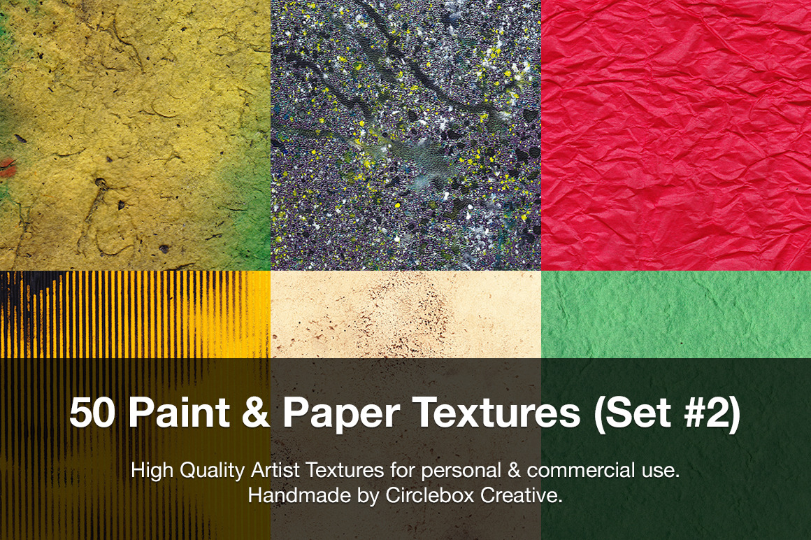 50 Paint & Paper Textures (Set #2), a Texture Graphic by Circlebox Store