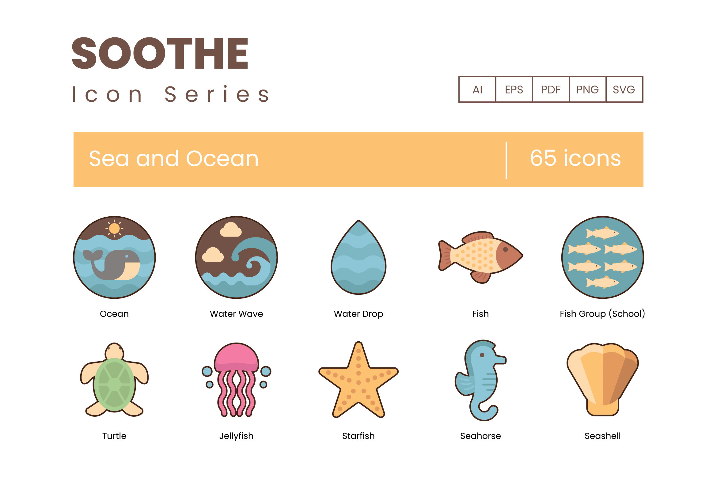 65 Sea and Ocean Icons | Soothe, an Icon by Flat Icons