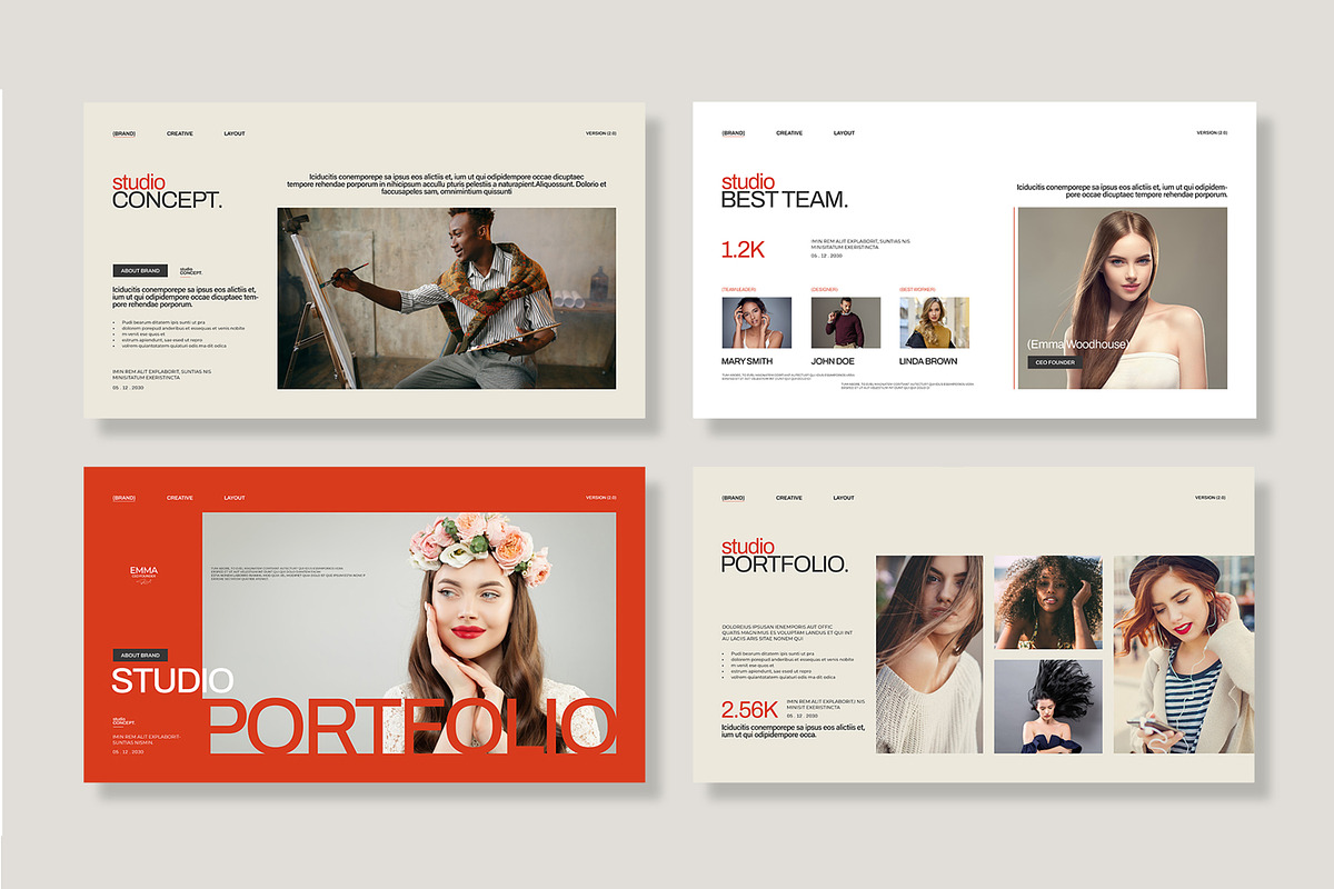 Studio Portfolio Presentation Design