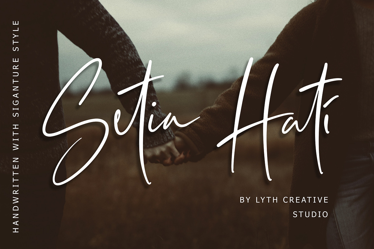 Setia Hati Handwritten Font, a Script Font by Lythcreative