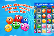Monsters Match Three Game Kit, a Graphic by sunny_sunny_game_art ...