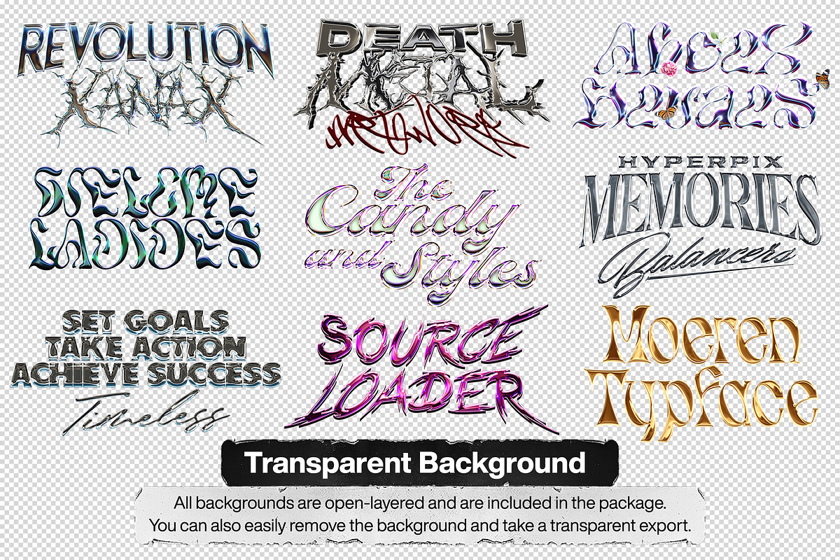 Chrome Text Effects Vol.7, a Layer Style Add-On by Hyperpix Productions