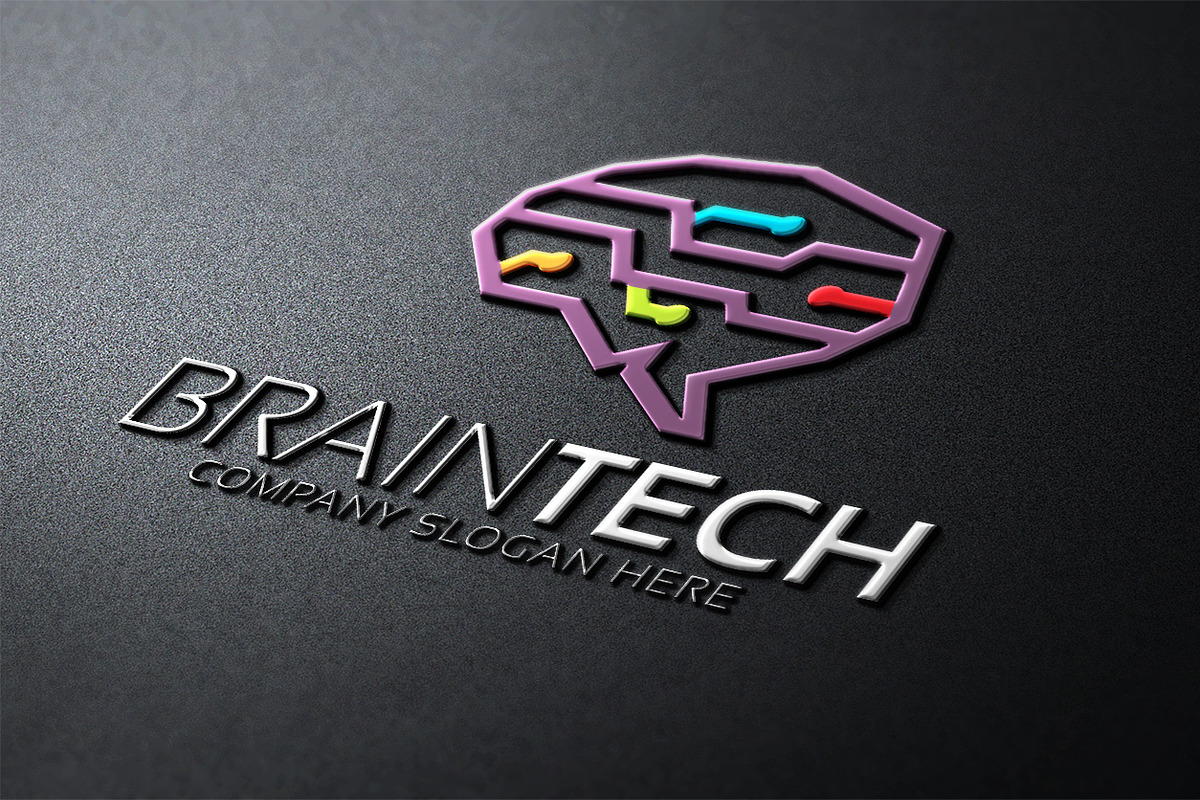 Brain Tech Logo, a Branding & Logo Template by essegraphic