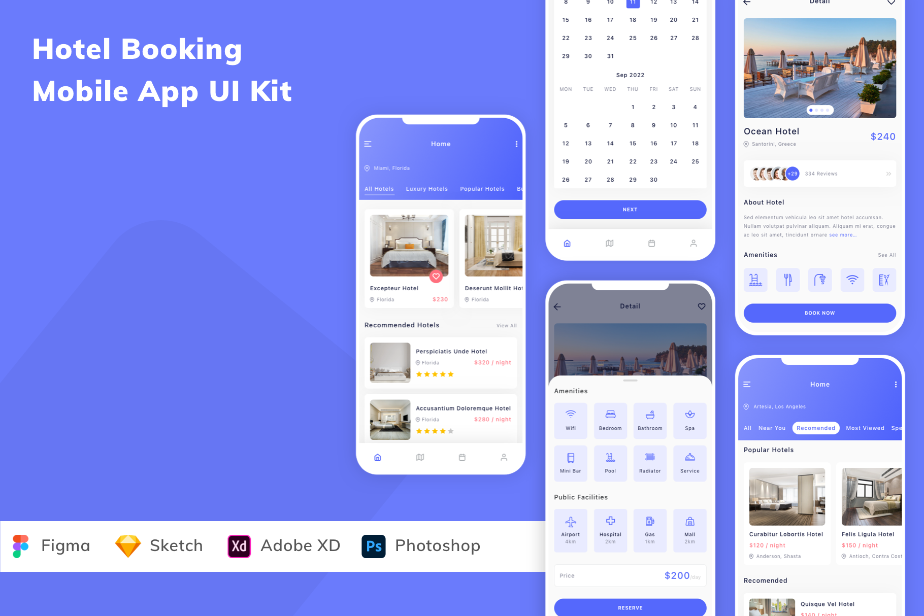Hotel Booking Mobile App UI Kit, an UI Kit Template by Betush