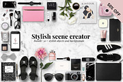 Stylish Scene creator bundle, a Books & Magazine Mockup by Negative Space