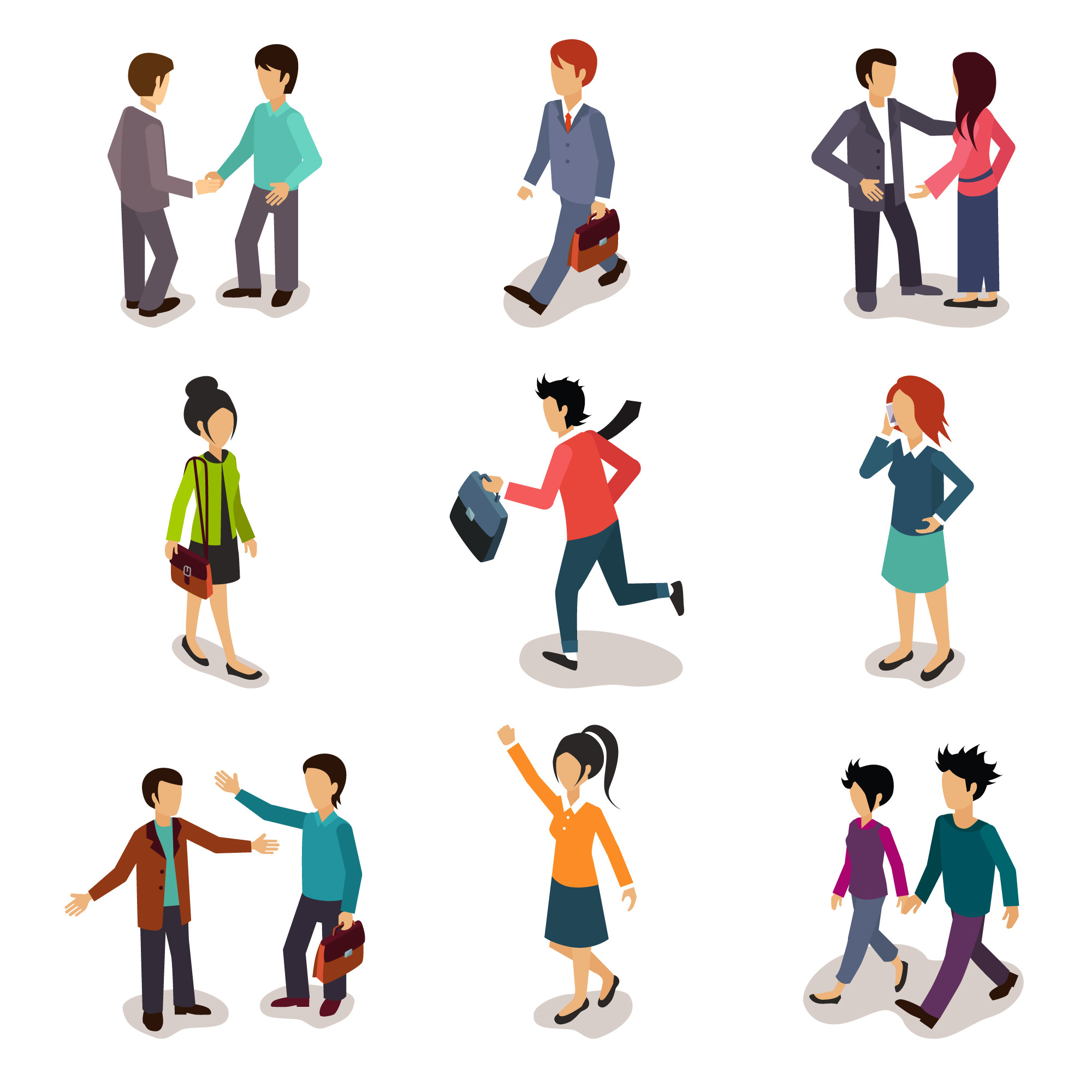Several People Isometric, Vector, a Person Illustration by TopVectors