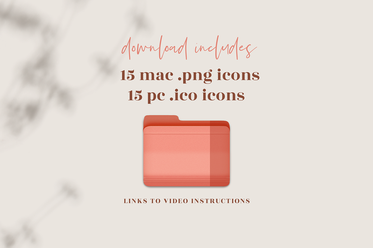 Boho Desktop Folder Icons for PC & Mac