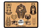 Egypt - Procreate Tattoo Stamp Set | Brushes ~ Creative Market