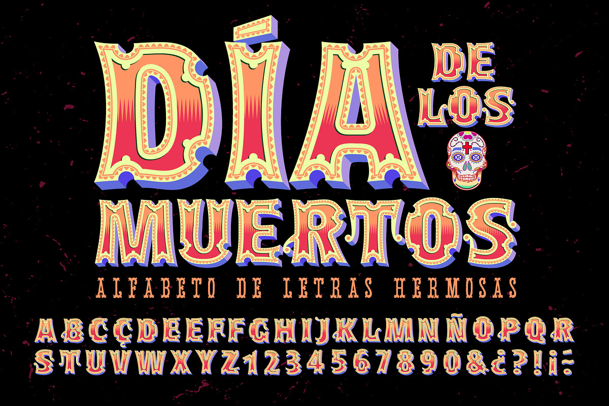 Día de los Muertos Vector Alphabet, an Object Graphic by Mysterylab ...