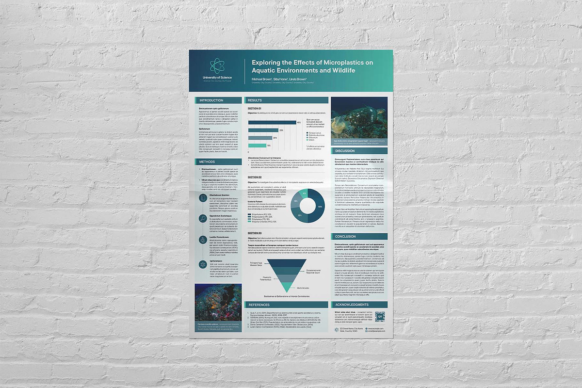 Scientific Case Study Poster Layout, a Poster Template by BrandPacks