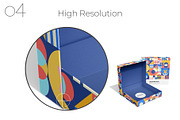 Flat Square Box Packaging Mockup v.2, a Packaging Mockup by Sheikhadesign