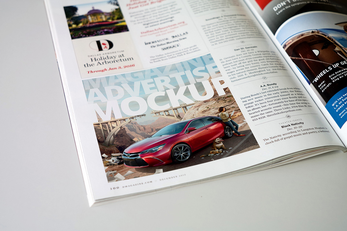 Magazine Advert Mockups, a Print Template by 2dsight