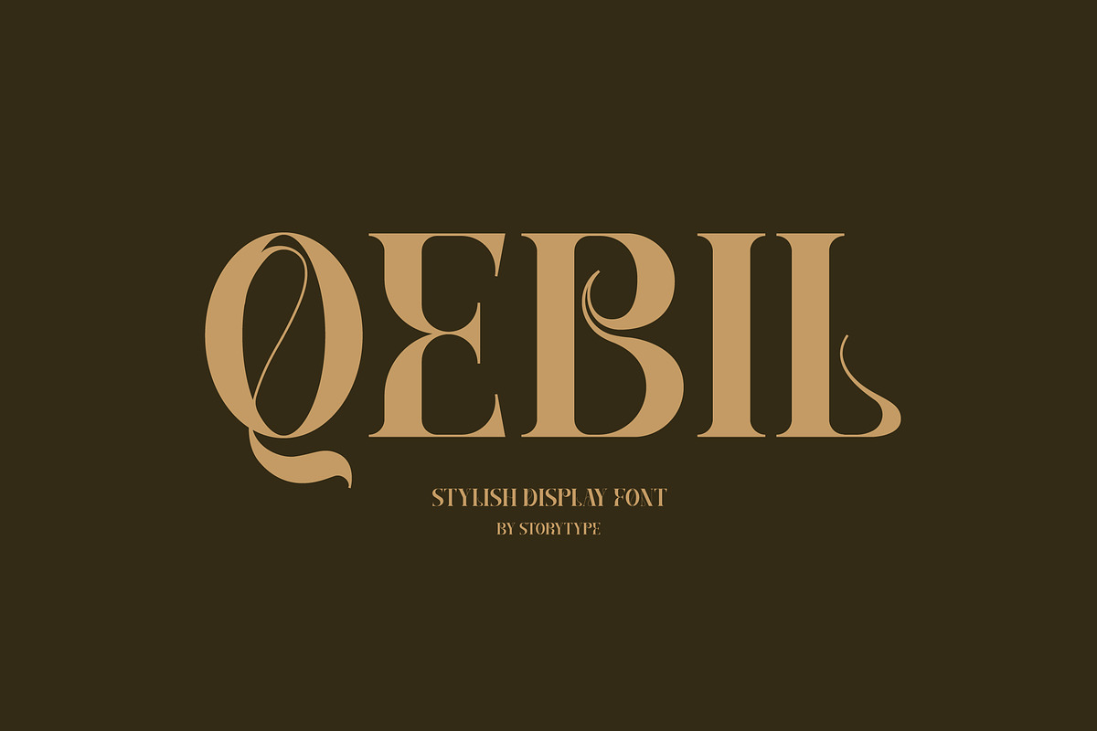 Qebil Stylish Display Font, a Serif Font by Storytype Studio