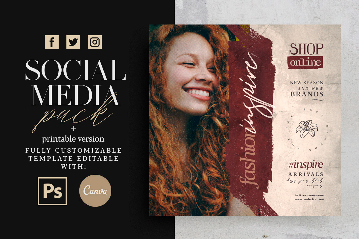 Inspire Social Media Pack + Flyer, a Social Media Template by Touringxx ...