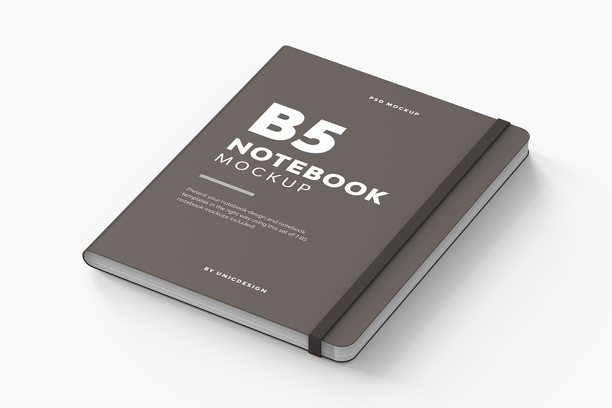 B5 Notebook Mockup, a Books & Magazine Mockup by UnicDesign | Creative ...