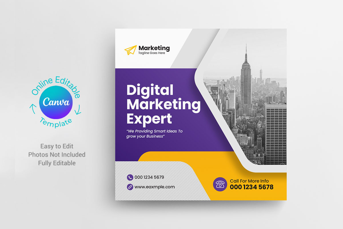 Canva Instagram Post Template, a Social Media Template by DesignOriel