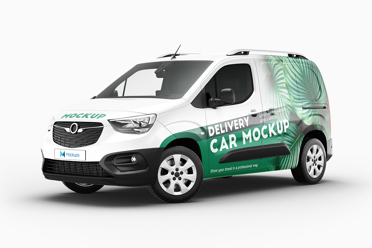 Delivery Car Mockup 12, an Advertising Mockup by Mockupix | Creative Market
