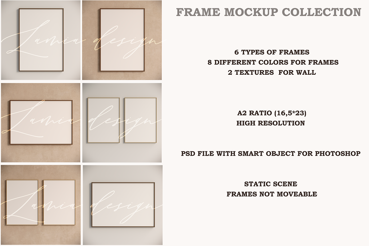 Realistic Frame Mockup, a Household Mockup by LAMIA DESIGN