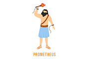 Prometheus flat vector illustration | People Illustrations ~ Creative ...