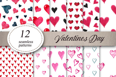 Candy Hearts Valentines Day Pattern | Graphic Patterns ~ Creative Market