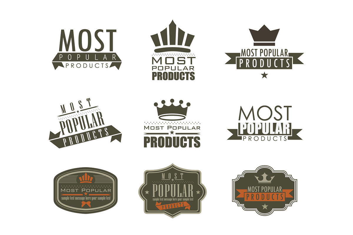 Collection of Most Popular Labels, a Business Card Template by Vector Maker