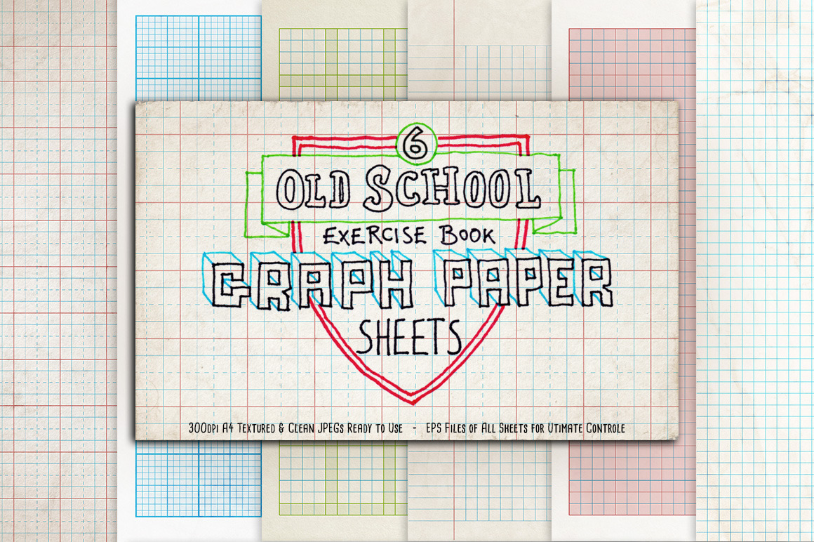 Old School Exercise Book Graph Paper, a Texture Graphic by Fendell Projects