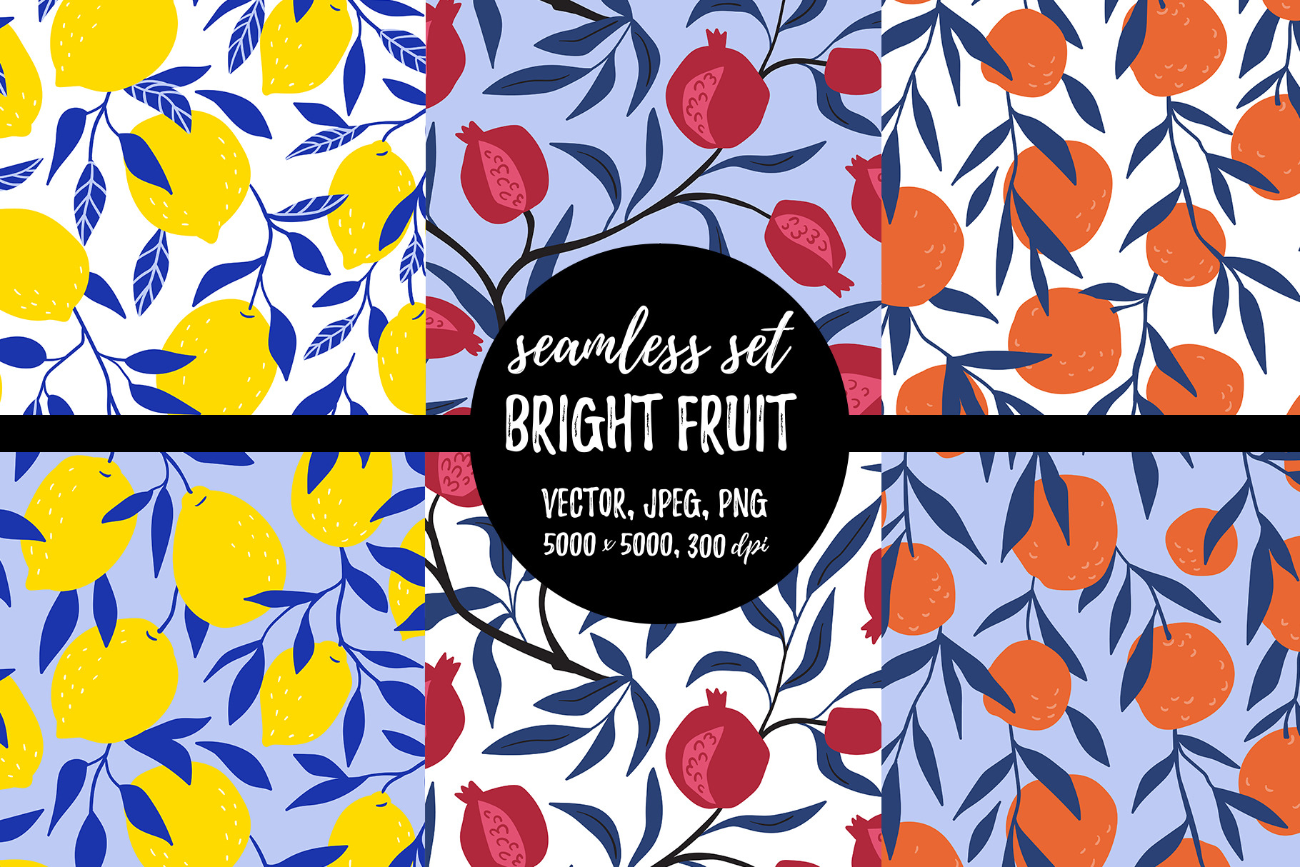 Bright FRUIT - Seamless patterns, a Pattern Graphic by Alenkakarabanova