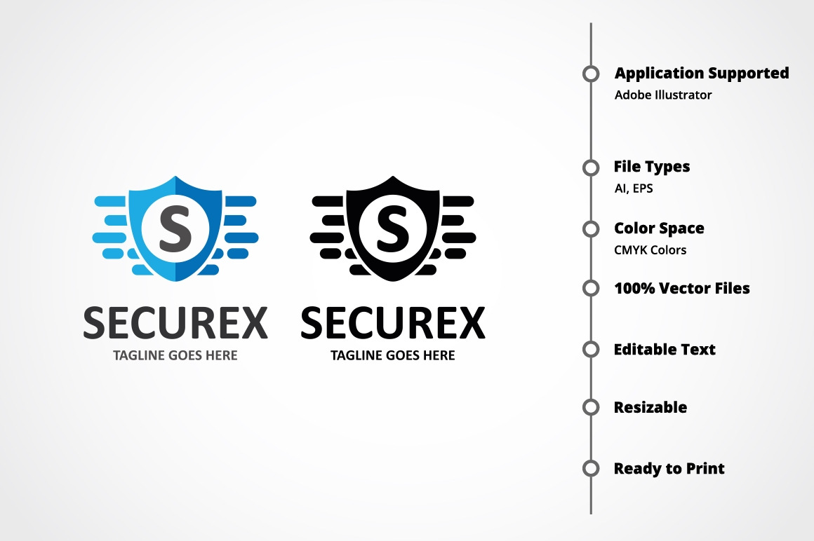 Letter S - Securex Logo, a Branding & Logo Template by Design_Planet