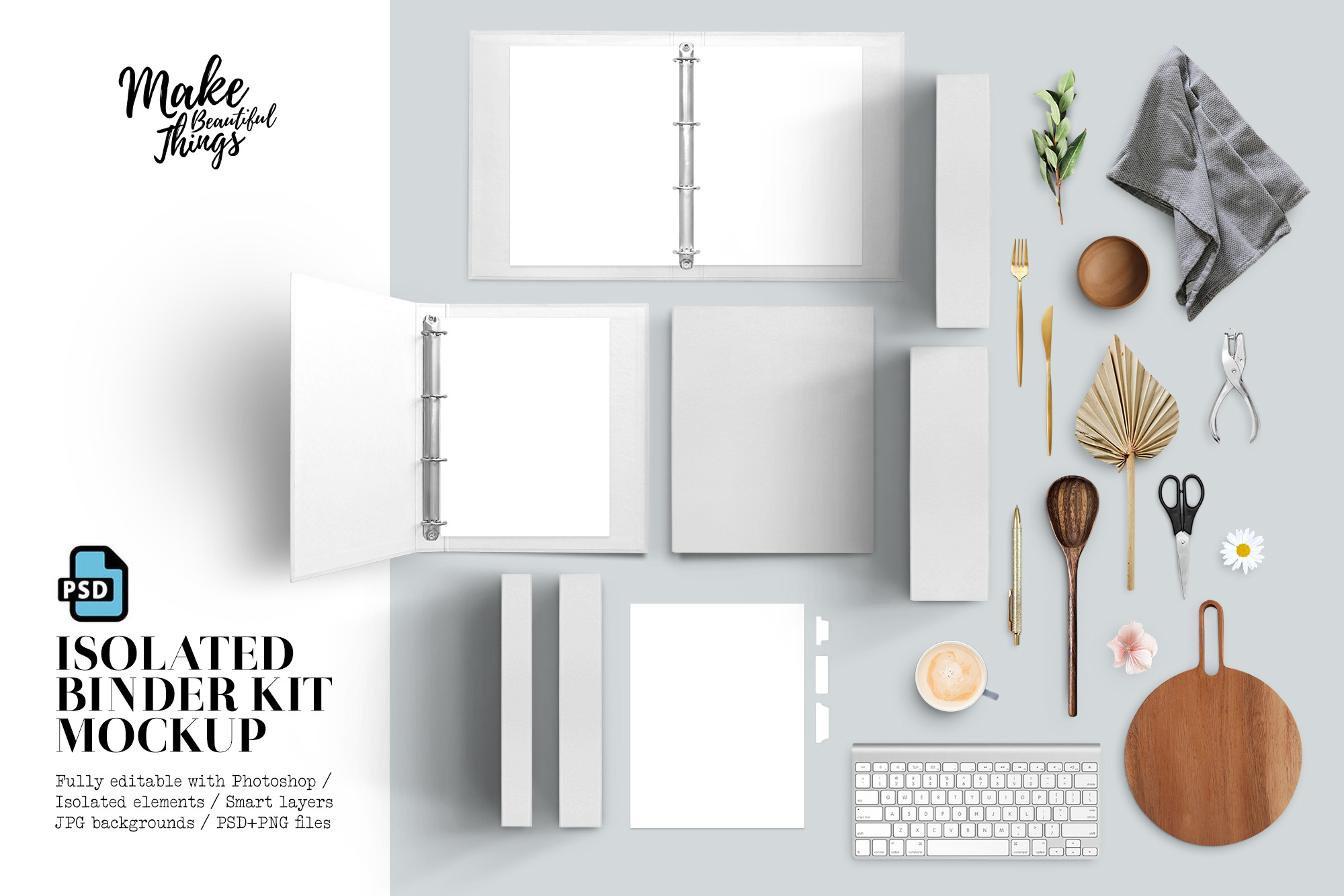 Isolated Binder kit mockup, a Product Mockup by Make Beautiful Things