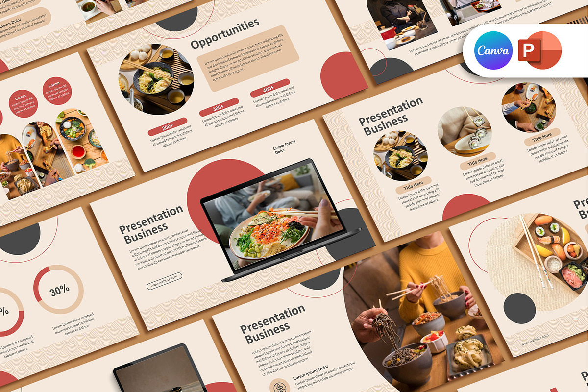 Food Powerpoint Template, a Presentation Template by SKY CREATION