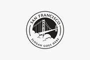 Vintage Golden Gate Bridge Logo | Branding & Logo Templates ~ Creative ...